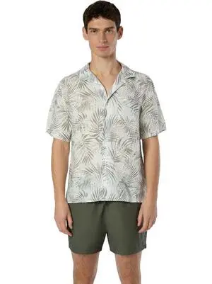 Onia Air Linen Convertible Vacation Shirt - Wht/light Olive
