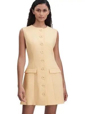 ANNA QUAN Anna Quan Sofia Button-Through Mini Dress With Wool