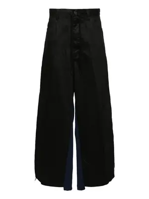 Facetasm Contrasting-panel Track Pants - Black