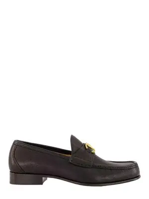 Valentino Garavani Vlogo Signature Leather Loafers - Black