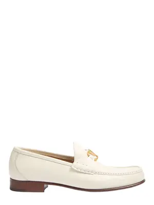 Valentino Garavani Vlogo Signature Leather Loafers - White