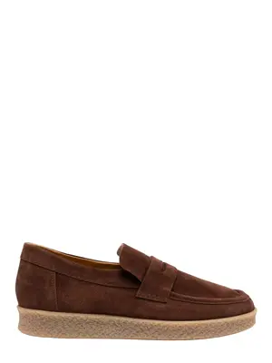 LARDINI Suede Loafers - Brown