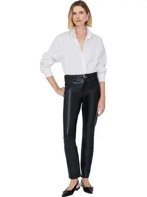 ANINE BING Bruno Pant - Black Recycled Leather