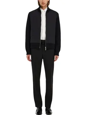 FERRAGAMO Knitted Bomber Jacket - Black
