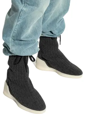 Fear Of God Moc Knit High Sneakers - Grey