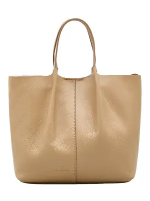 Il Bisonte Il Bisonte Leather Tote Bag Caffe Latte