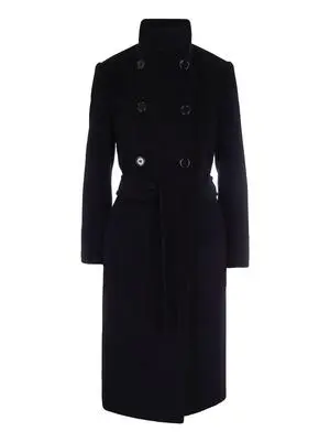 MAX MARA STUDIO Virgin Wool Coat - Black