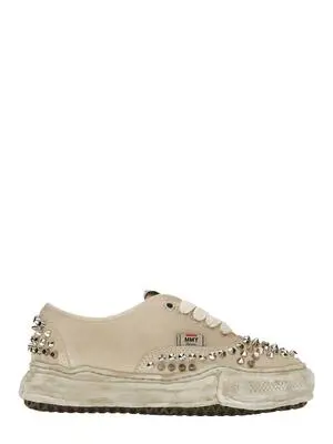 Mihara Yasuhiro Baker Og Sole Studded Canvas Low Sneakers - White