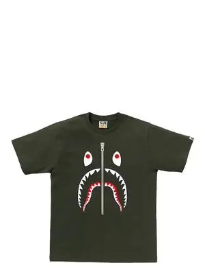 A BATHING APE Shark Tee Shirt - Olivedrab Green