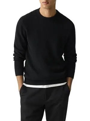 Theory Maden T.novo Crewneck Wool Sweater - Black - 001