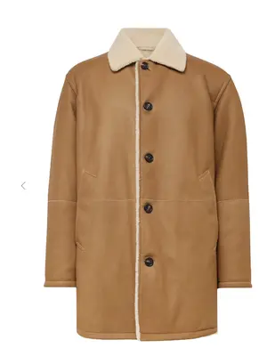 Loro Piana Alberto Shearling Coat Tan