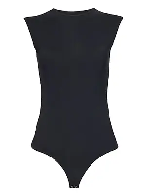 AGOLDE Aura Sleeveless Jersey Bodysuit - Black