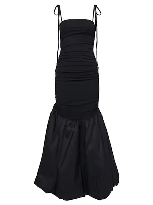 AMY LYNN Alexa Fishtail-hem Maxi Dress - Black