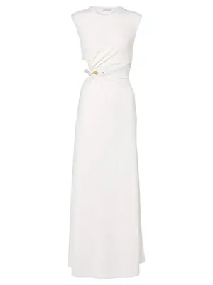 Christopher Esber Concave Stone Maxi Dress - White