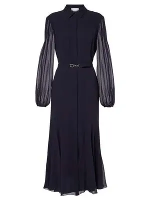 Gabriela Hearst Holt Silk Midi Dress - Blue