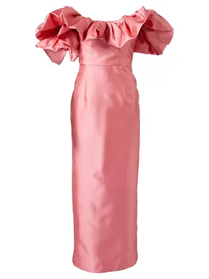 ALEMAIS Alémais Ruffled Off-shoulder Gown - Pink