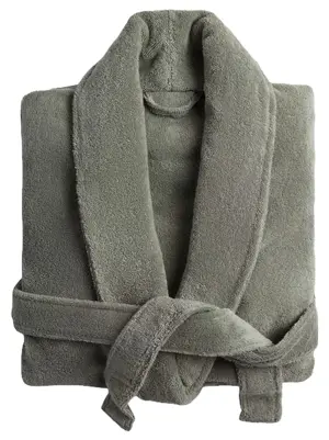 PARACHUTE Classic Turkish Cotton Robe In Grey - Stone