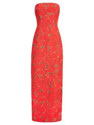 EMILIA WICKSTEAD Emilia Wickstead Laelia Embellished Wool Dress Red