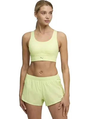 PUMA Pwrbreathe Run Moisture Wicking, High Impact Sports Bra Green