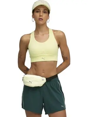 PUMA Pwrbreathe Run Moisture Wicking, High Impact Sports Bra - Yellow