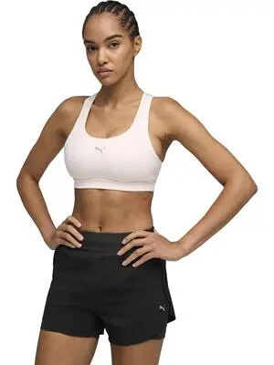 PUMA 4keeps Run Moisture Wicking, Mid Impact Sports Bra - Pink