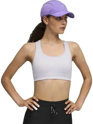 PUMA 4keeps Run Moisture Wicking, Mid Impact Sports Bra - Purple