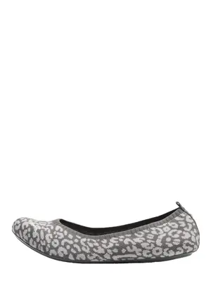 PUMA Iliana Leopard Print Ballerina Flats Flat Medium Gray-galactic Gray
