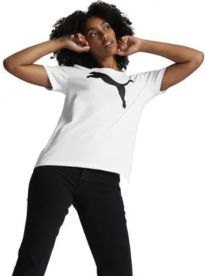 PUMA Essentials Big Cat Logo T-shirt - White