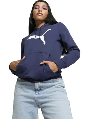 PUMA Essentials Big Cat Logo Hoodie Navy