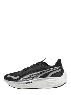 PUMA Velocity NITRO™ 3 Running Low Top Sneakers Black- Silver- White