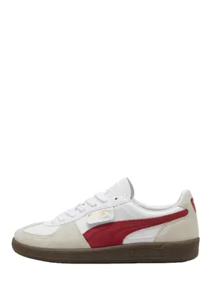 PUMA Palermo Leather Sneakers White-vapor Gray-club Red