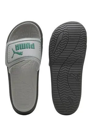 PUMA Softridepro 24 V Slides Gray Echo-wild Green-dusky Gray