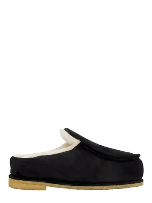 JW Anderson Flat Mule - Black & Mrn Beige
