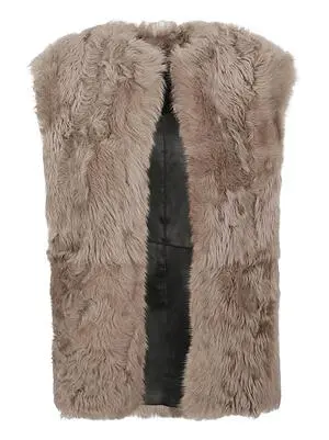 ENES Sleeveless Fur Coat