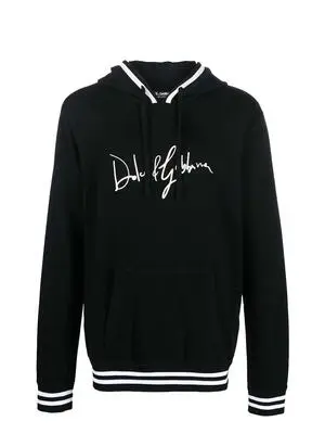 Dolce & Gabbana Logo-print Drawstring Hoodie - Black