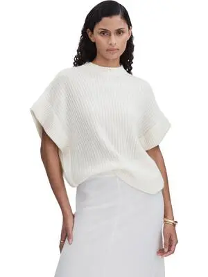 MADELEINE THOMPSON Boynton Wool Cashmere Top - Cream