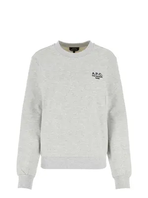 A.p.c. Mélange-effect Cotton Sweatshirt - Grey
