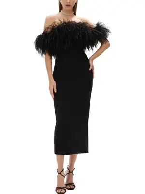 RACHEL GILBERT Rachel Gilbert Link Feathered Dress