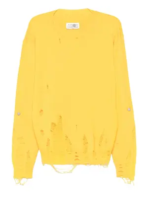MAISON MARGIELA Distressed Sweater - Yellow