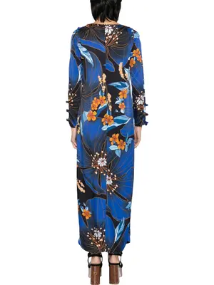 Farm Rio Pietra Midi Dress - Blue