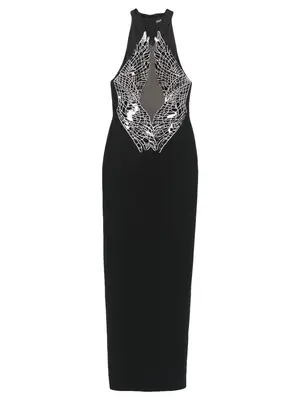 David Koma Double-wings Full-length Dress - Black