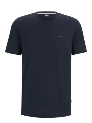 BOSS Logo-print Cotton T-shirt - Blue