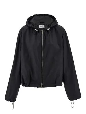 FERRAGAMO Monogram Windbreaker - Black