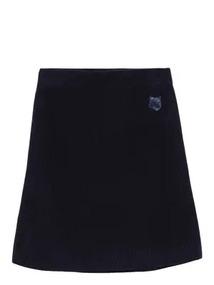 Maison Kitsuné Bold Fox Head Mini Skirt - Blue