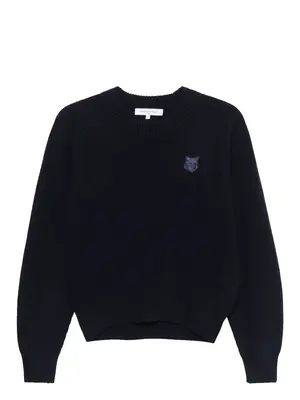 Maison Kitsuné Bold Fox Head-patch Sweater - Blue