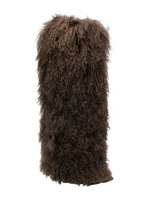 Paris Texas 105mm Furry Boots - Brown