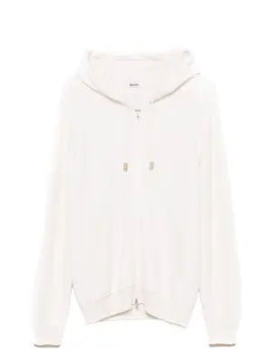 ERALDO Ribbed-knit Hoodie - Neutrals