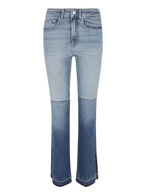 Ag Logo-patch Straight-leg Jeans - Blue