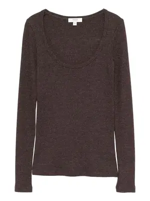 AGOLDE Corey Scoop-neck T-shirt - Brown
