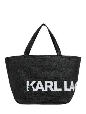 Karl Lagerfeld Logo-print Tote Bag - Black